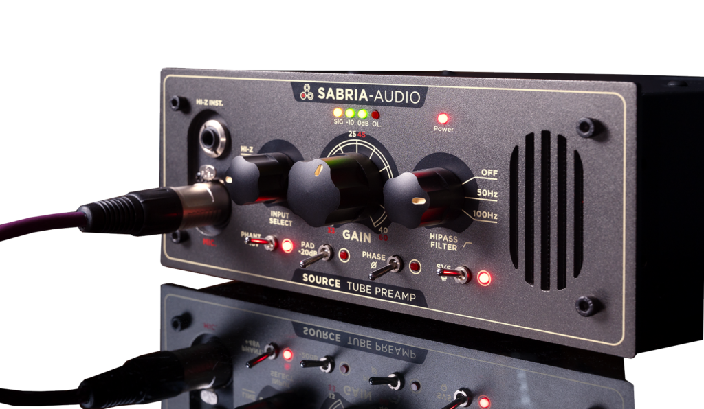 Source Tube Preamp Mic Hi-Z Inst. DI Box Svs - Sabria-Audio®